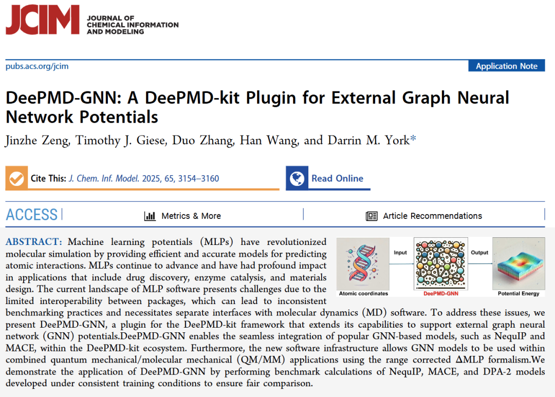 DeePMD-GNN: Integrating External Graph Neural Network Potentials into DeePMD-kit | DeepModeling